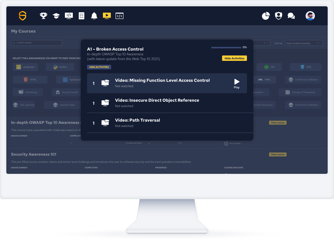 Courses for Cybersecurity Coding | Secure Code Warrior